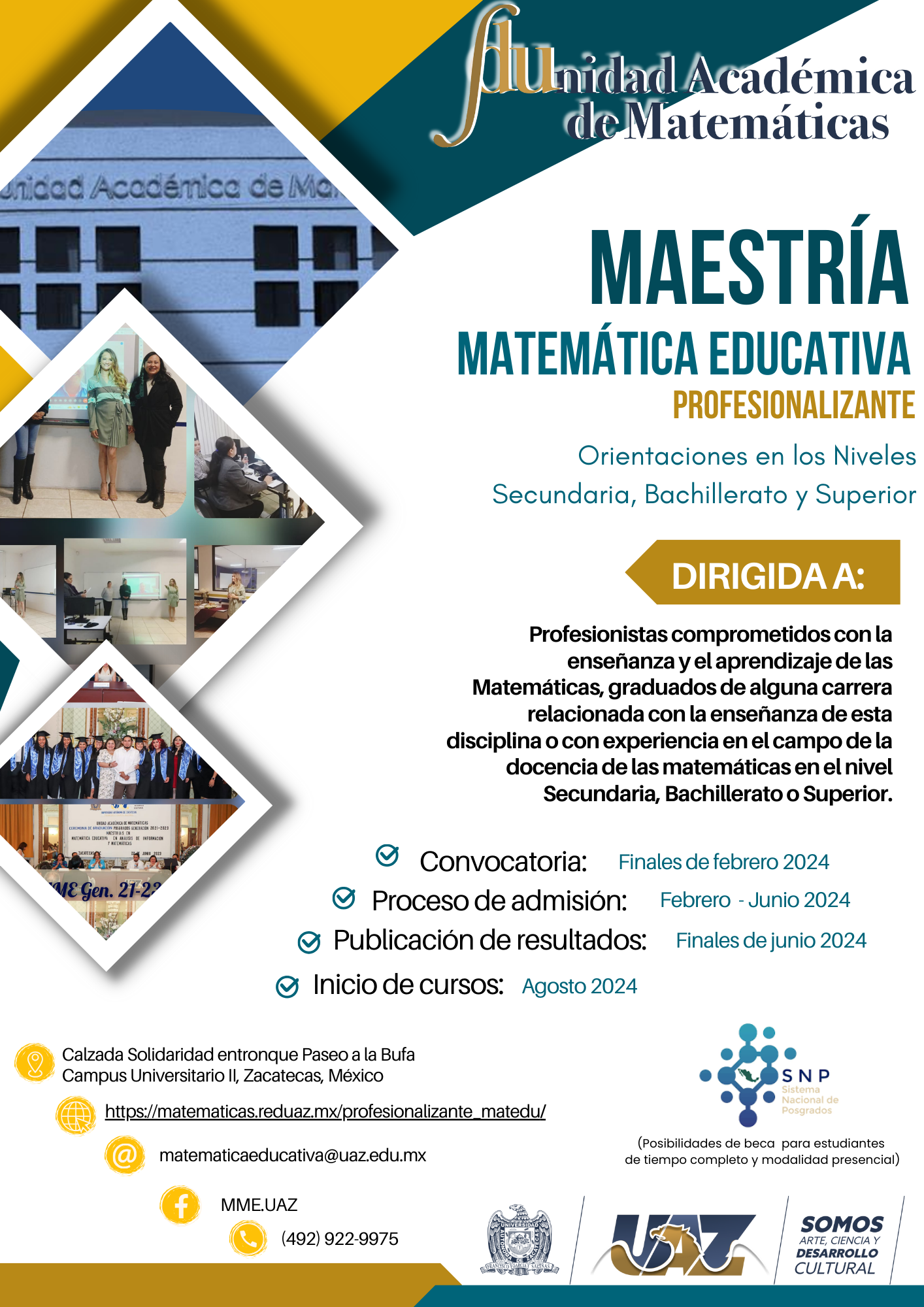 Admisión 2024 – Maestría en Matemática Educativa